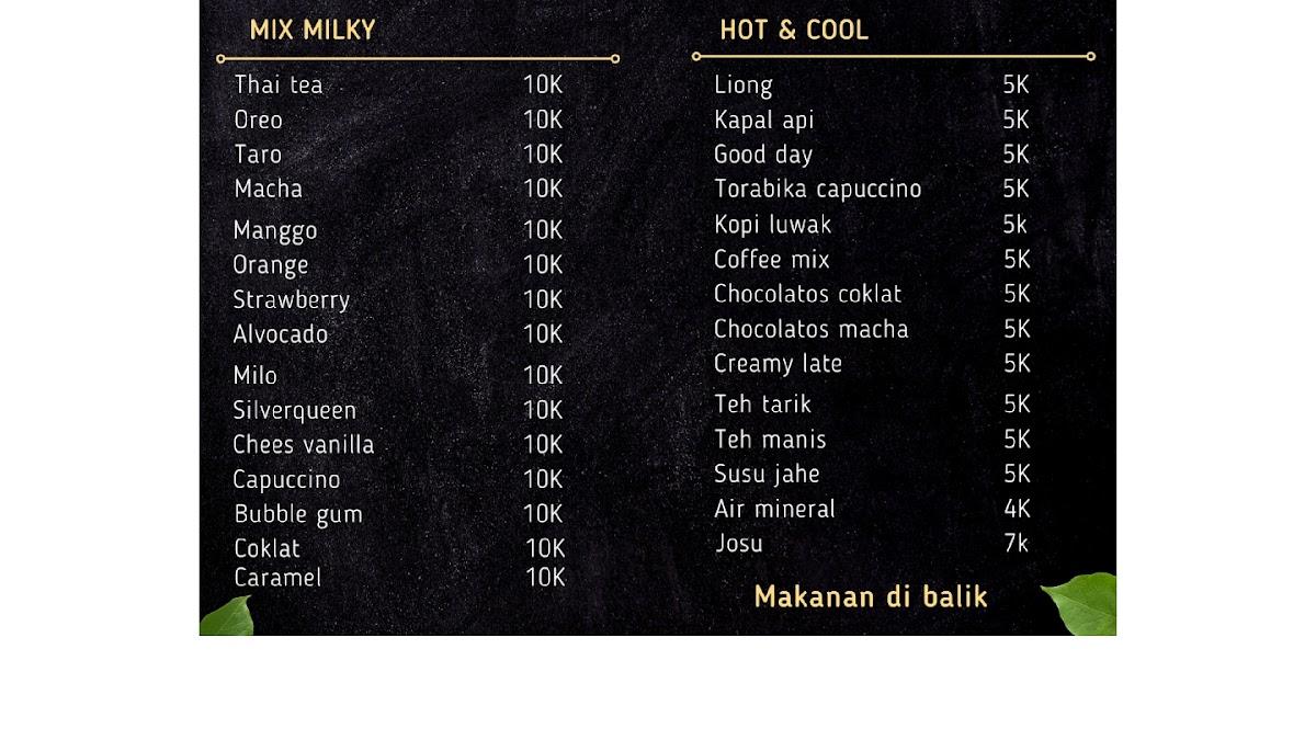 Menu at YAP CAFE, Bogor