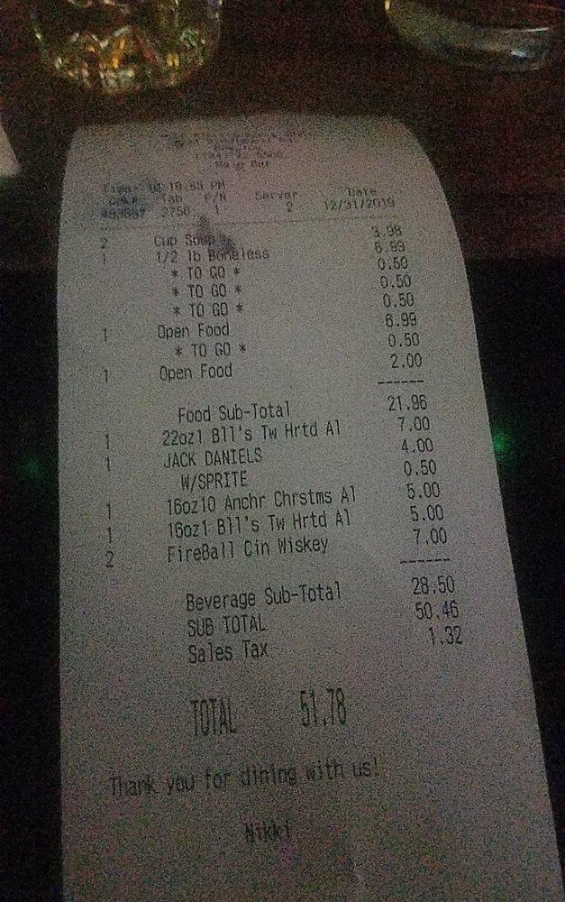 Menu at Wild Willy's Bar & Grill, Romulus