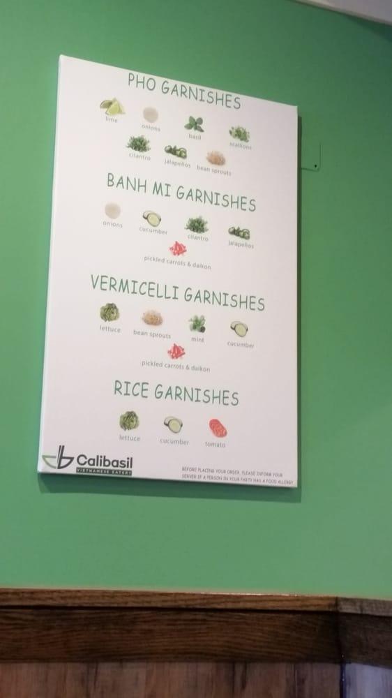 Menu at Calibasil Vietnamese Eatery restaurant, Beverly