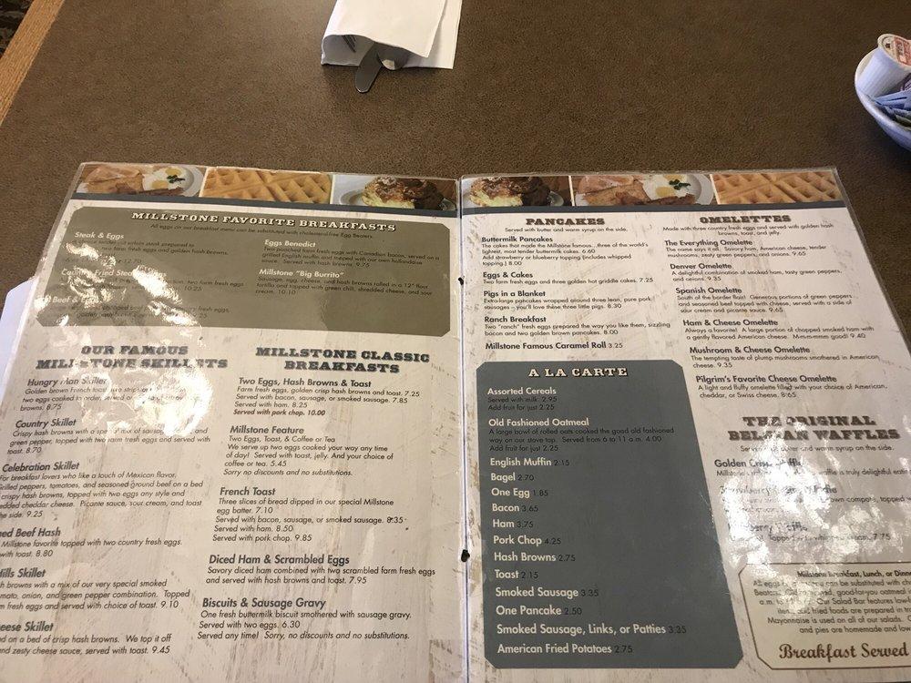 Menu at Millstone Family Restaurant, Rapid City, W Main St