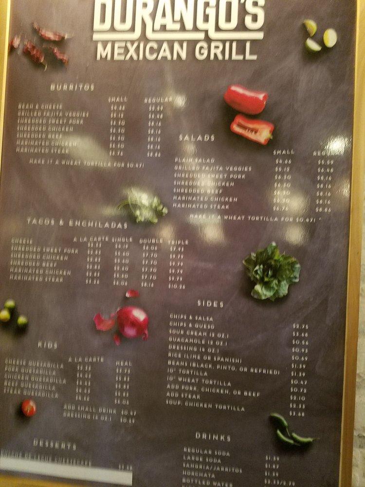 Carta del restaurante Durango’s Mexican Grill, Saint George