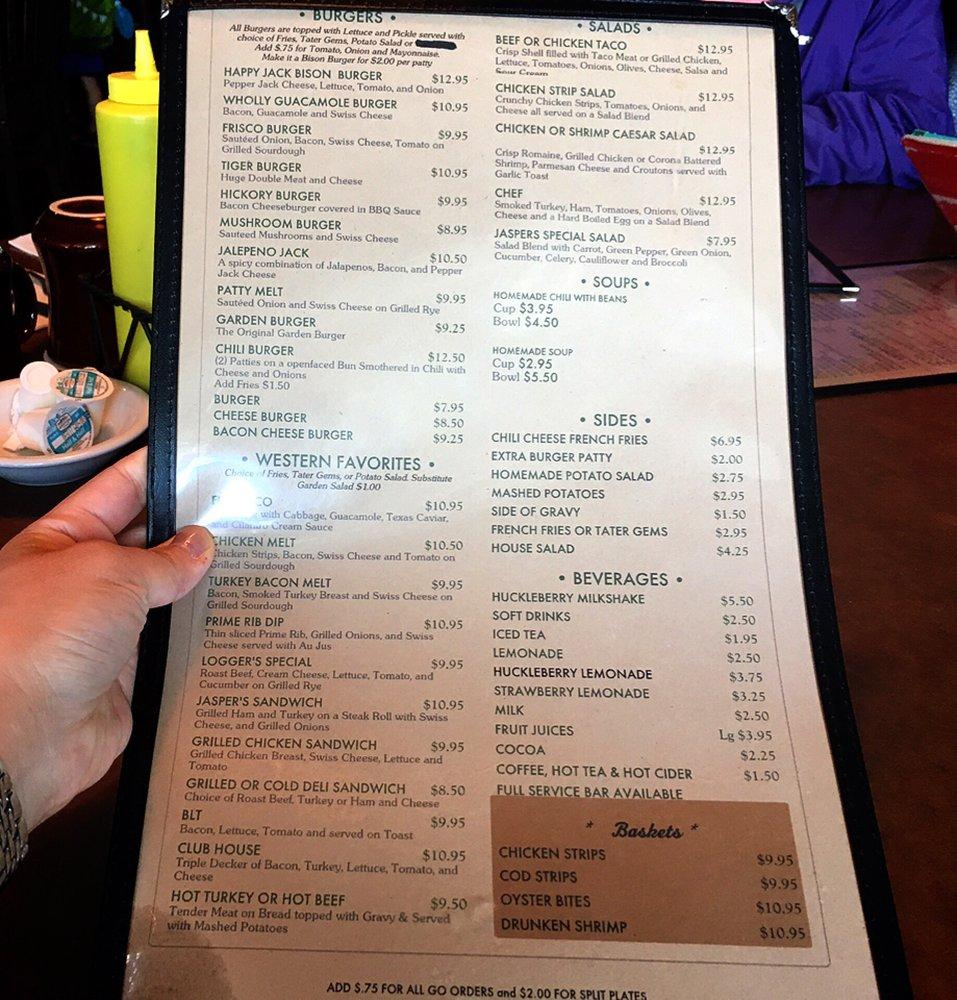 Menu at Jasper's Restaurant, Saint Regis