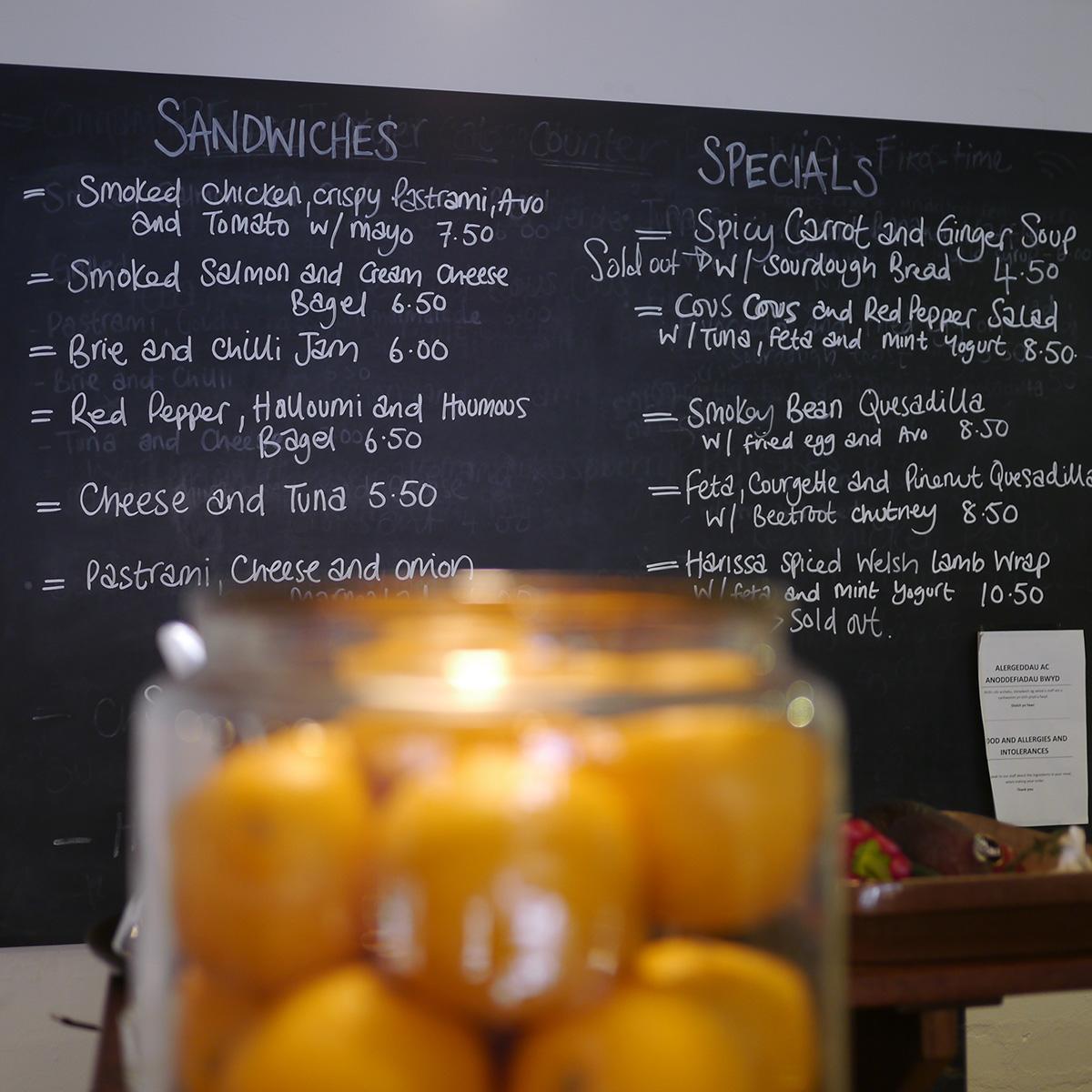Menu at Kin & Co Cafe, Abersoch