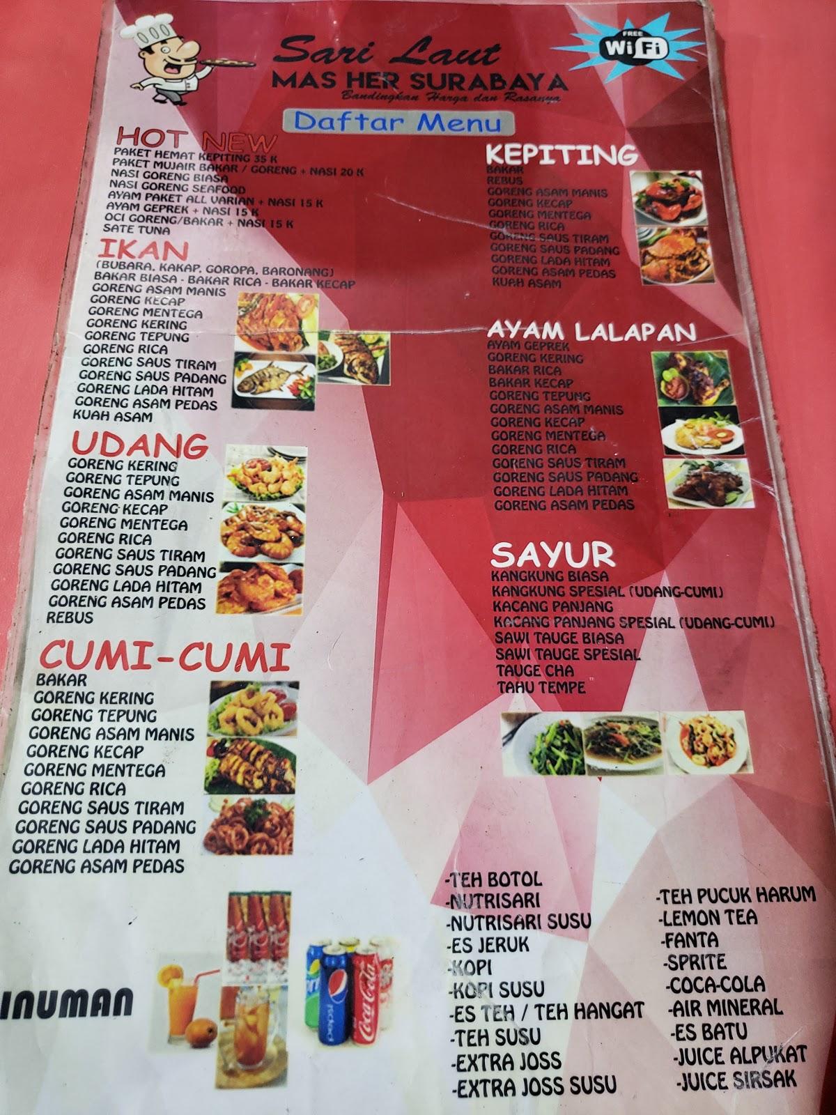 Menu at RM. SARI LAUT MAS HER ABAD 21 SURABAYA restaurant, Gorontalo