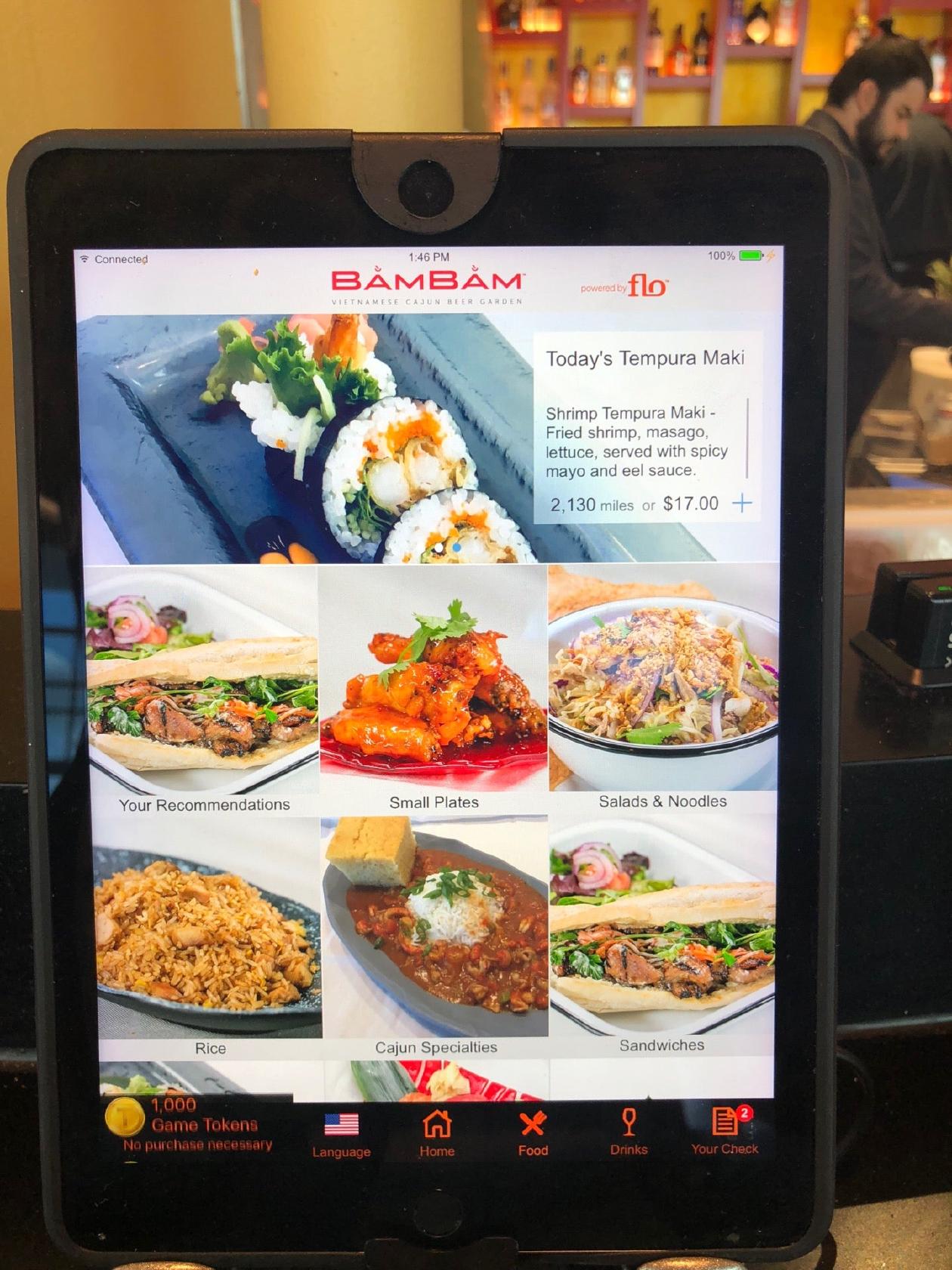 Menu at Bam Bam restaurant, Houston