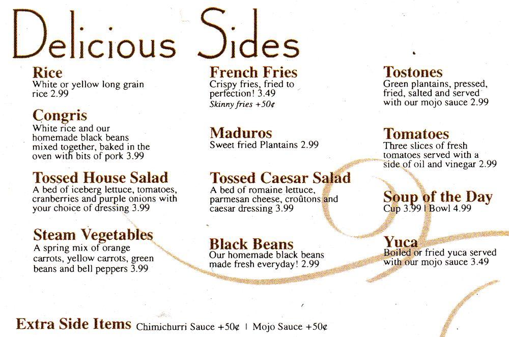 Menu at Dan's Grill restaurant, Blairsville
