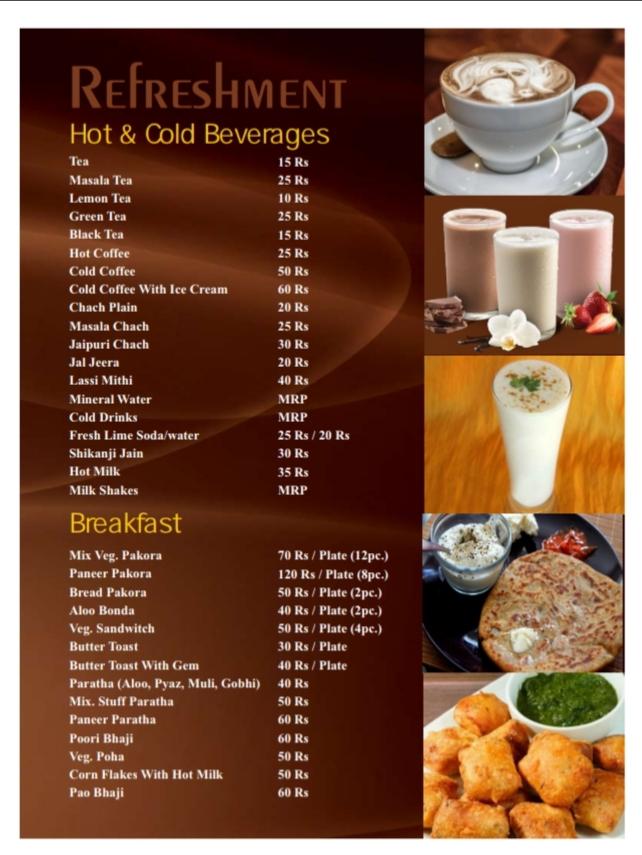 Menu at JAIN RESTAURANT, Kandhla, NH 709B