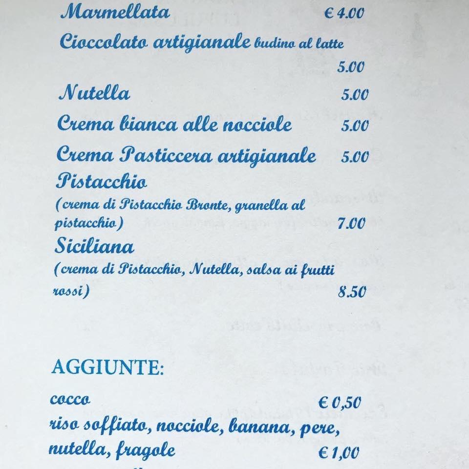Menu at La Tana Del Lupo restaurant, Valdagno