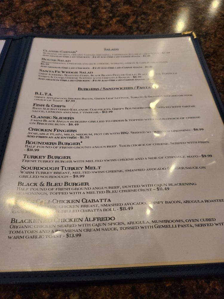 Menu at Rounders South Buffalo pub & bar, Las Vegas, S Buffalo Dr