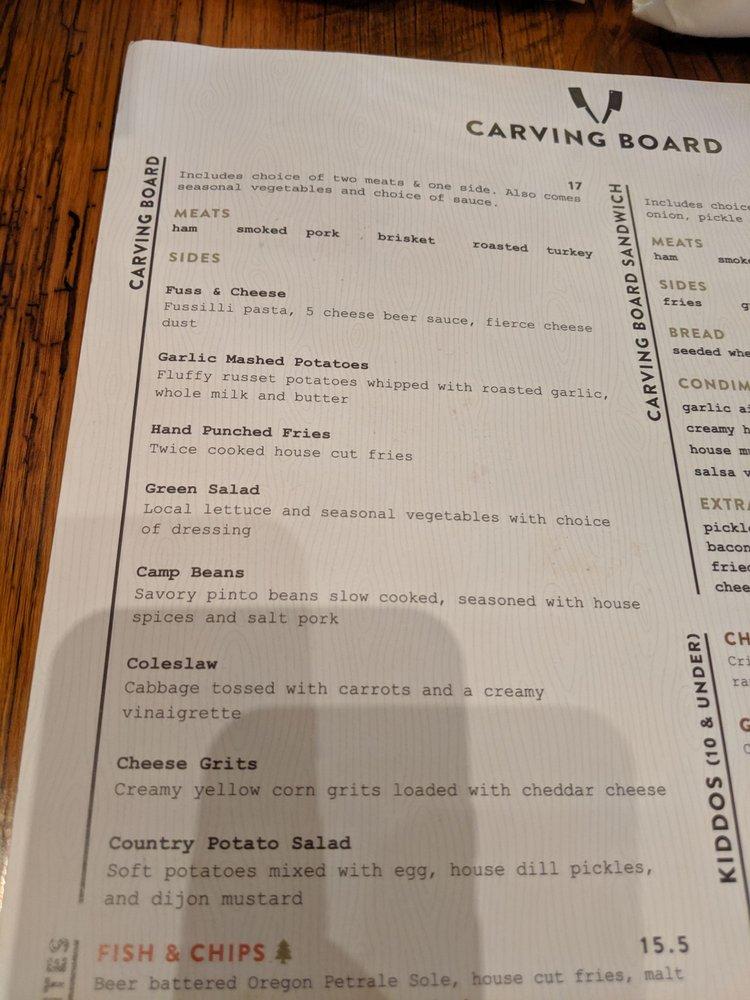 Menu at Long Timber Brewing pub & bar, Monroe