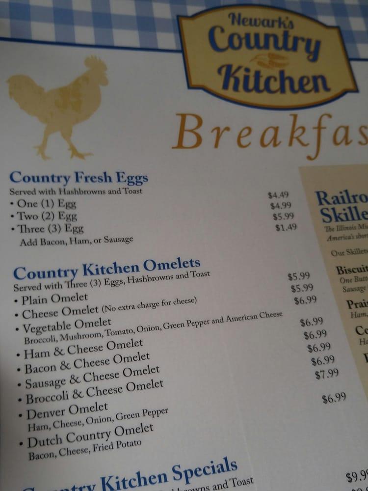 Menu at Newark's Country Kitchen restaurant, Newark