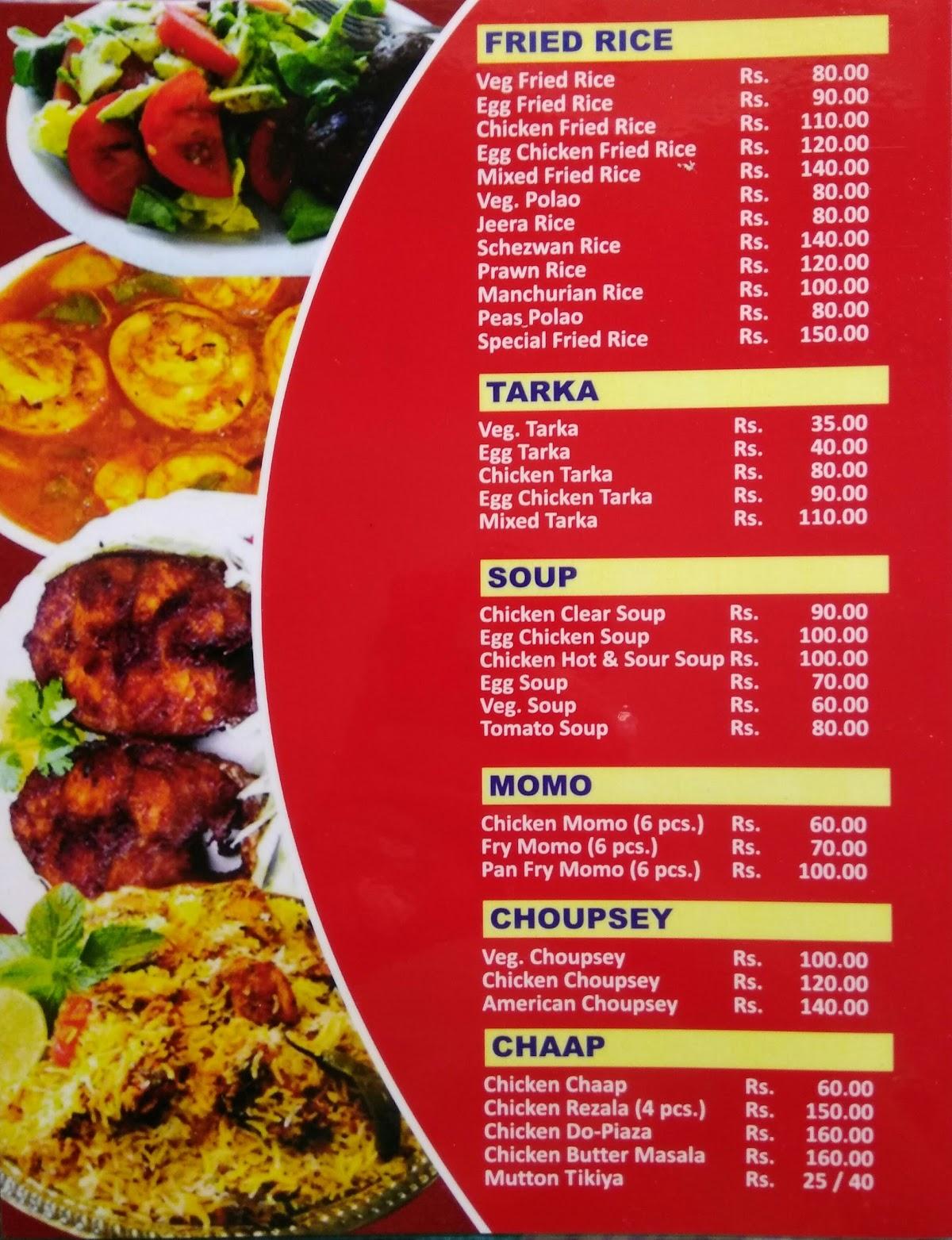 Menu at Asit Snacks Bar, Kolkata, 349