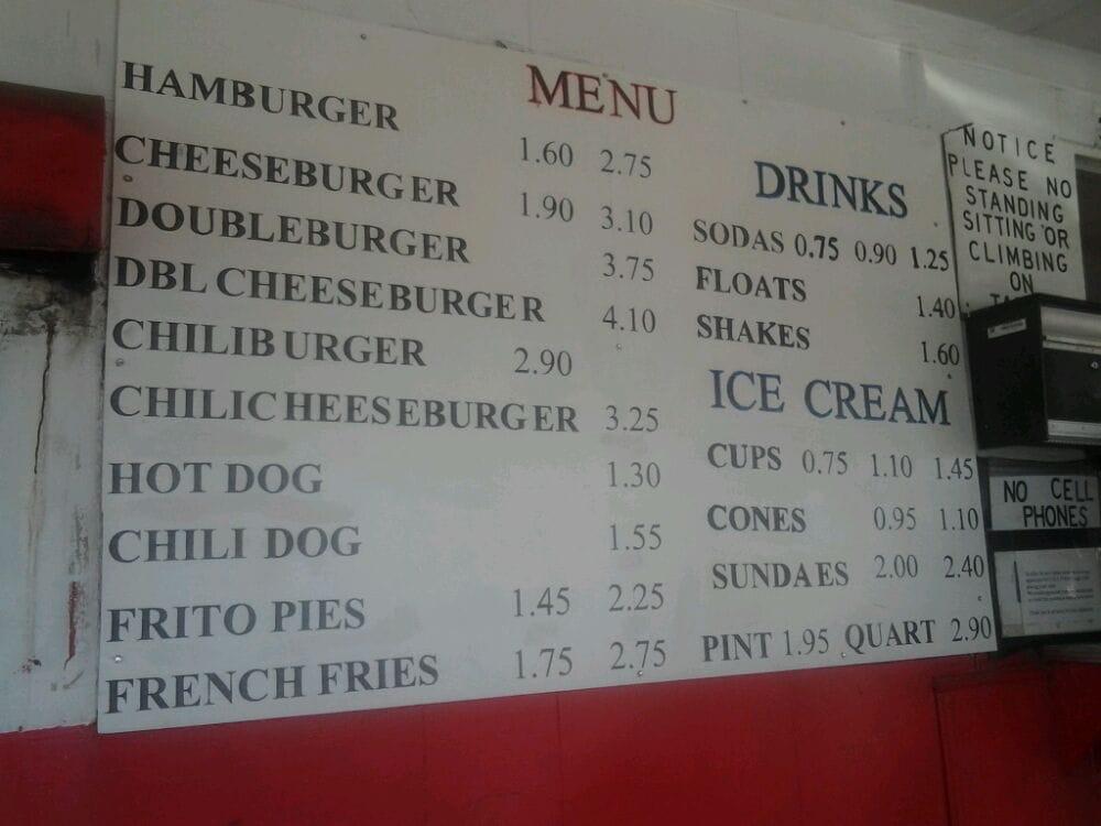 Menu at Cream Burger restaurant, Houston