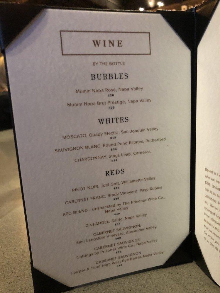 Menu at Dayton Barrel Works Artisan Distillery, Dayton