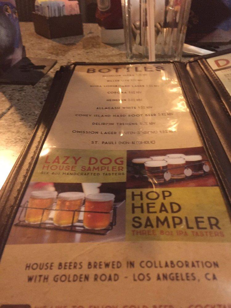 Menu at Lazy Dog Restaurant & Bar, Temecula