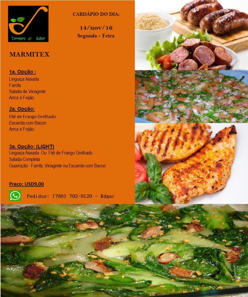 Menu at Tempero & Sabor restaurant, Homestead
