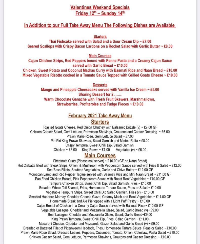 Menu at Chestnuts Restaurant & Hotel, Ayr