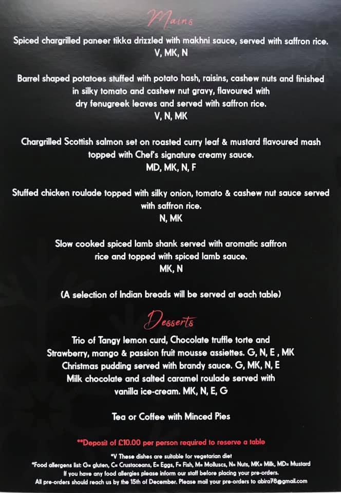 Menu at Destination Indian Restaurant & Bar, Huddersfield