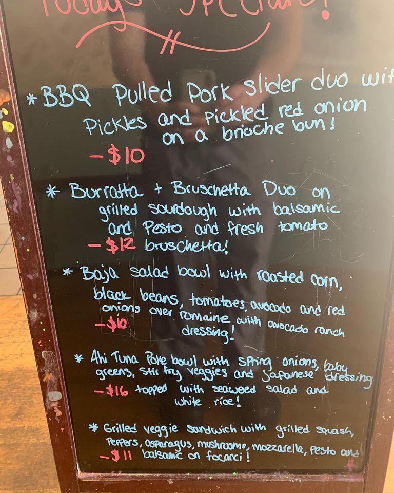 Menu at J.P. Gifford Café and Catering Co. cafe, Sharon