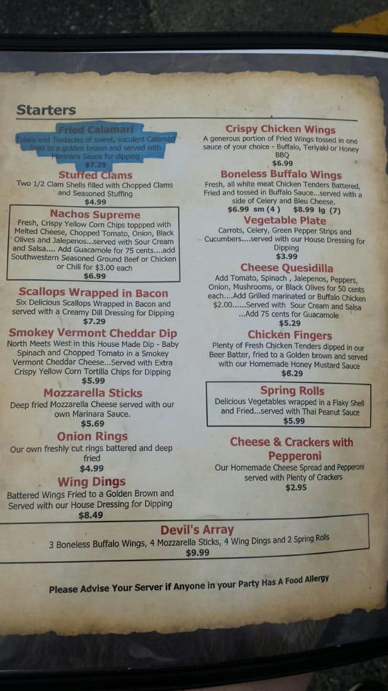 Menu at The Other Place Pub, Boylston