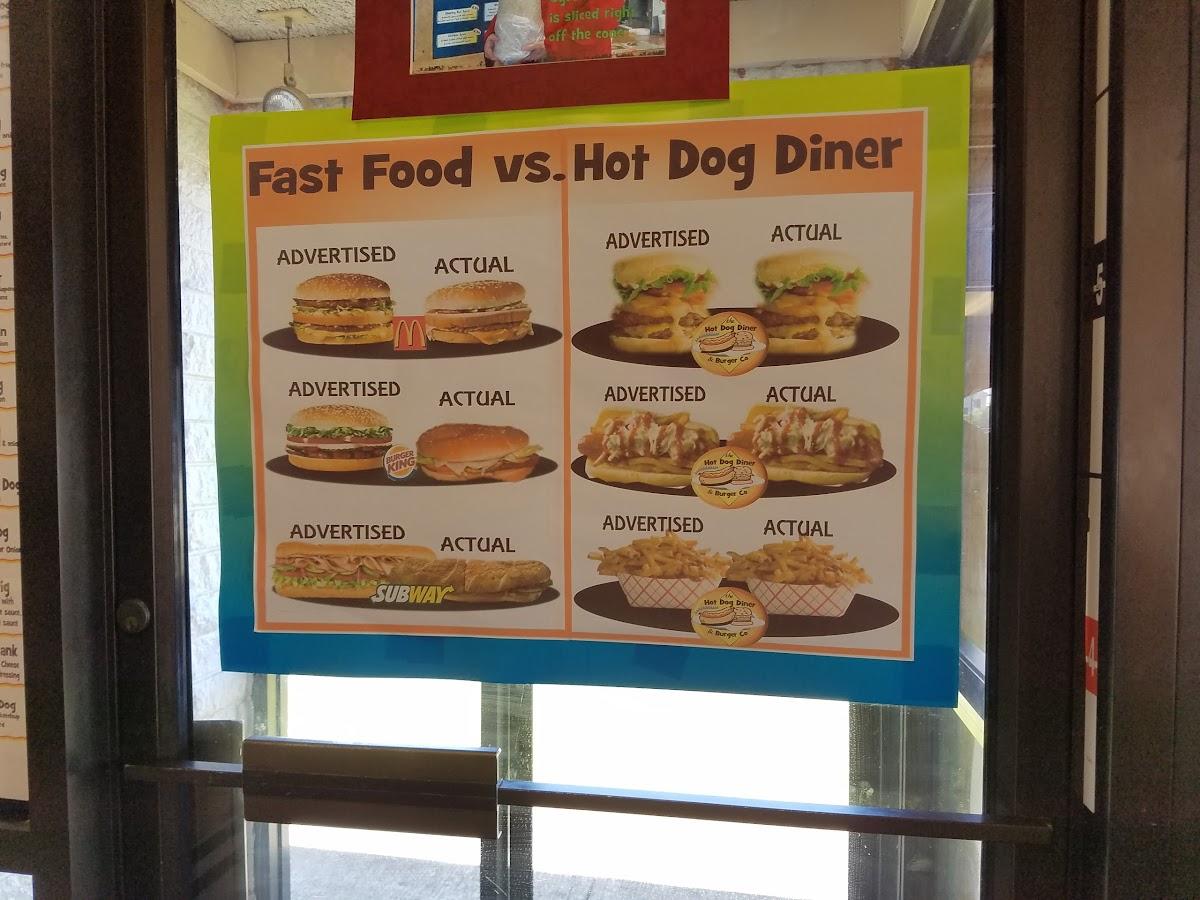 Menu at Hot Dog Diner & Burger Co. restaurant, Parma, Pearl Rd