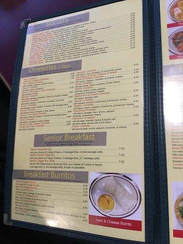 Menu at Bendix Restaurant, Elkhart