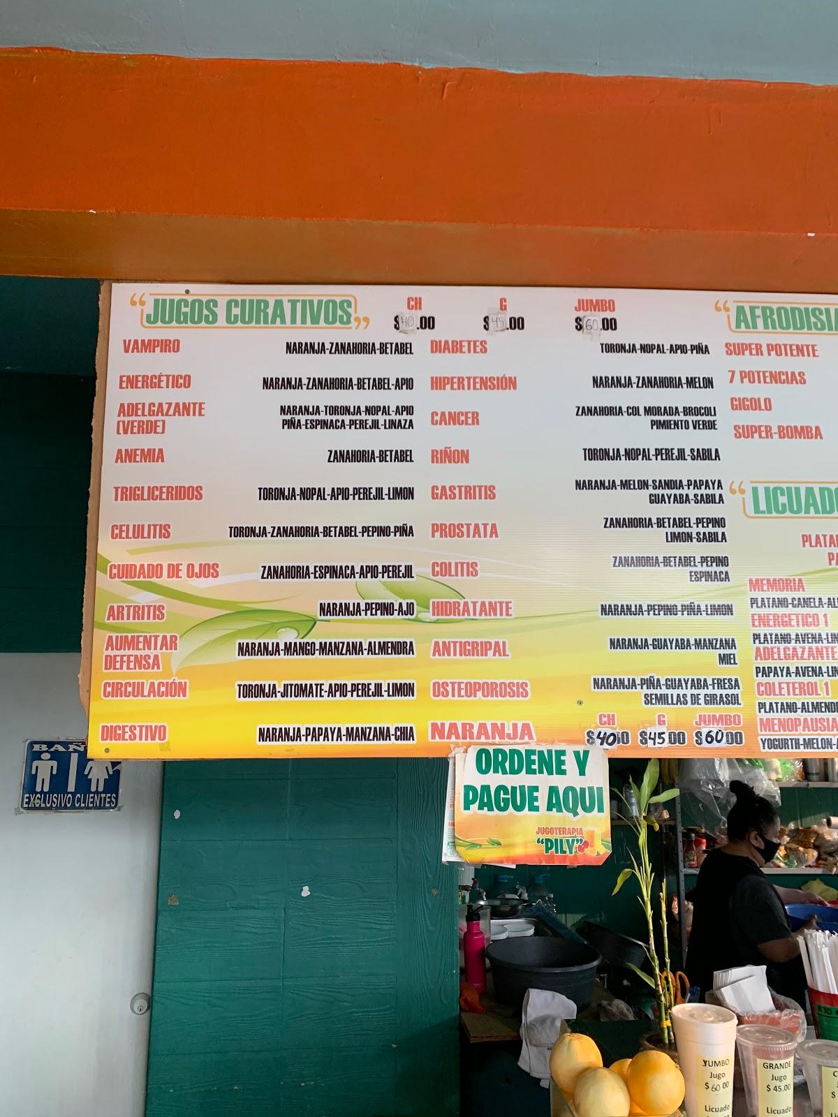Menu at JugoTerapia Pily Sucursal Lago restaurant, Tijuana, Lago de ...