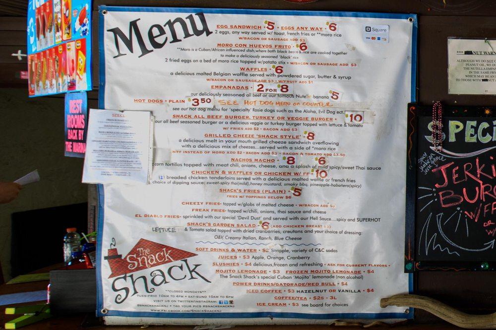 Menu at The Snack Shack-Englewood Boat Basin, Englewood Cliffs