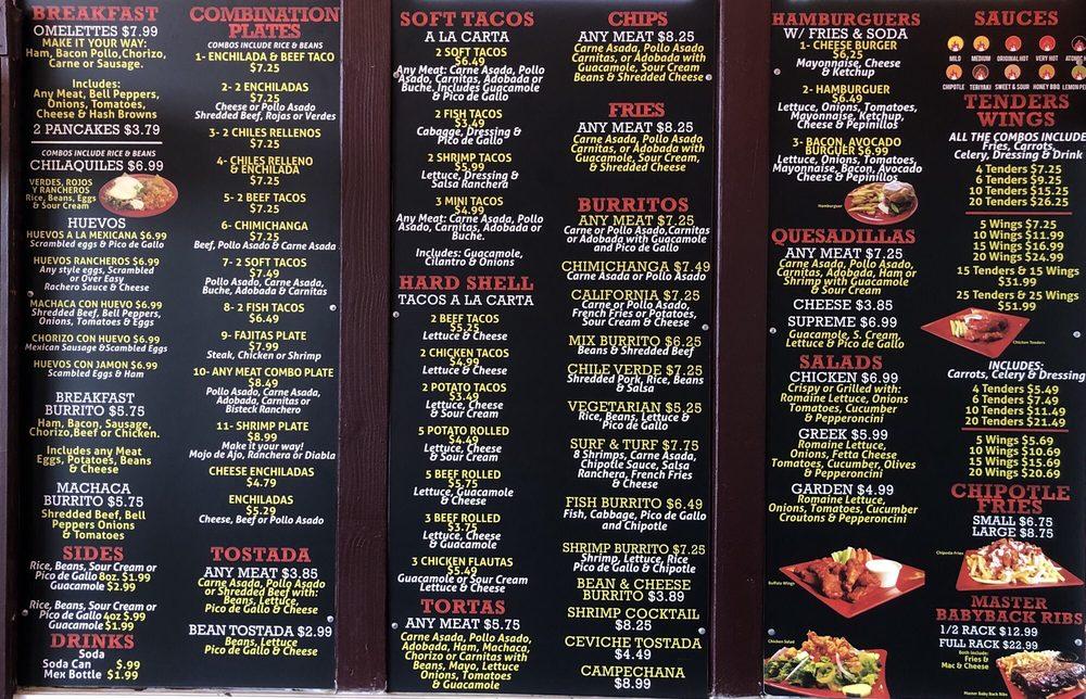 Menu at Wings Mix restaurant, Lakeside, Winter Gardens Blvd