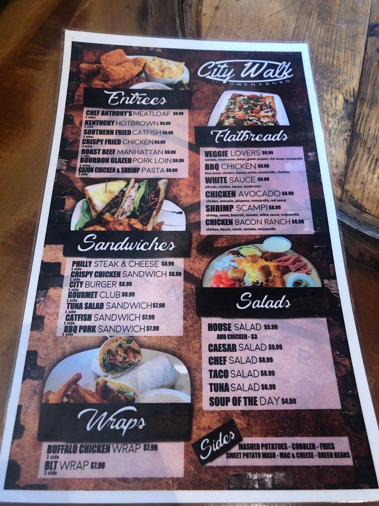 Menu at City Walk of Owensboro BBQ, Owensboro
