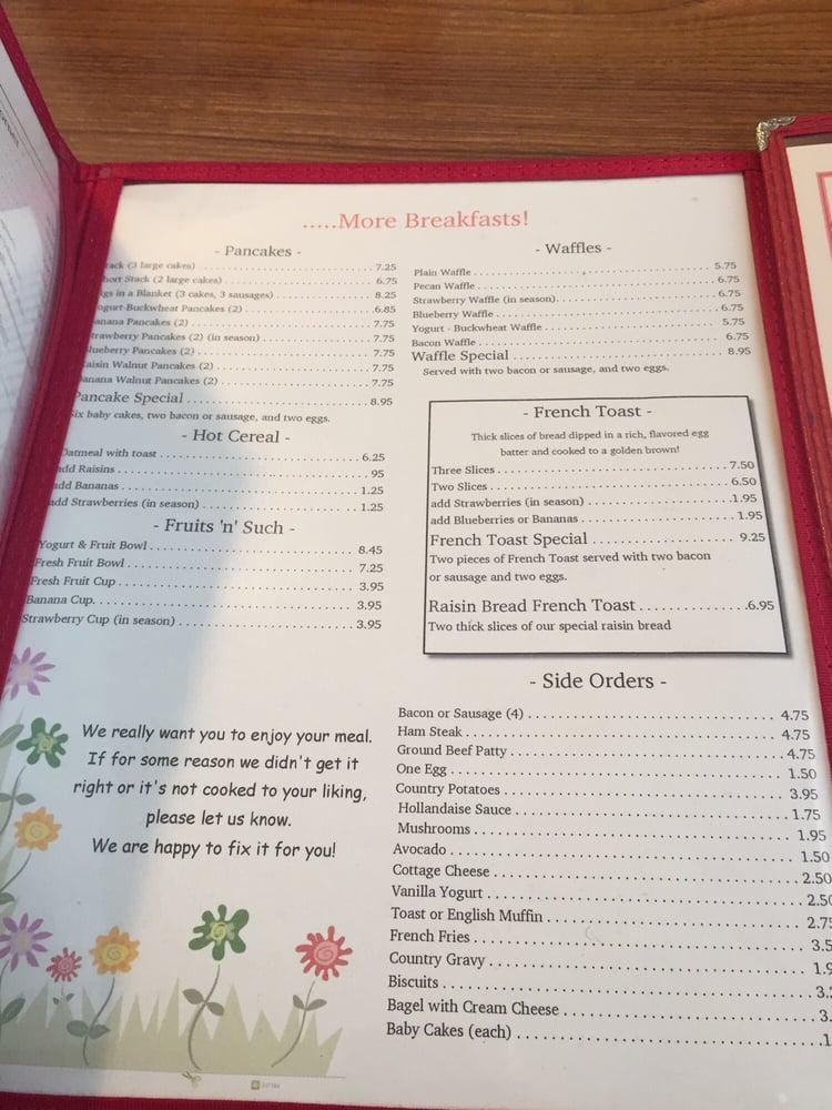 Menu at Red Apple Cafe, Fresno