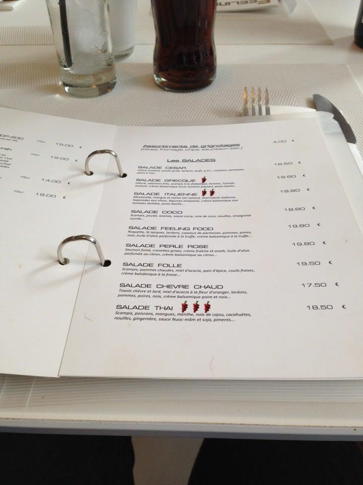 Menu at Feeling Food, Mouscron