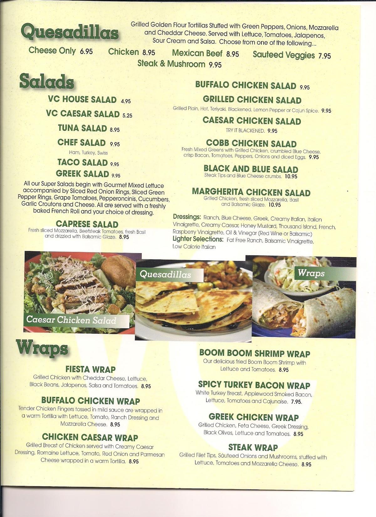 Menu at Varsity Club Sports Bar Trinity, New Port Richey