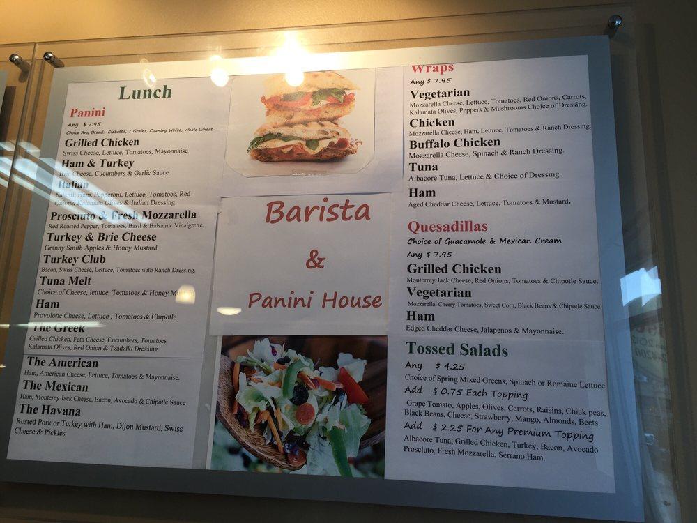 Menu at Barista, New York City, 11-11 44th Rd