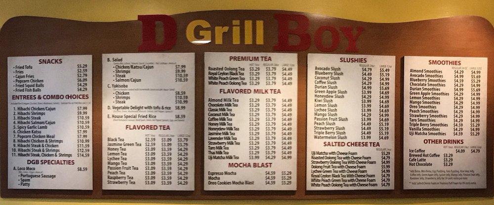 Menu at D Grill Boy pub & bar, Ontario