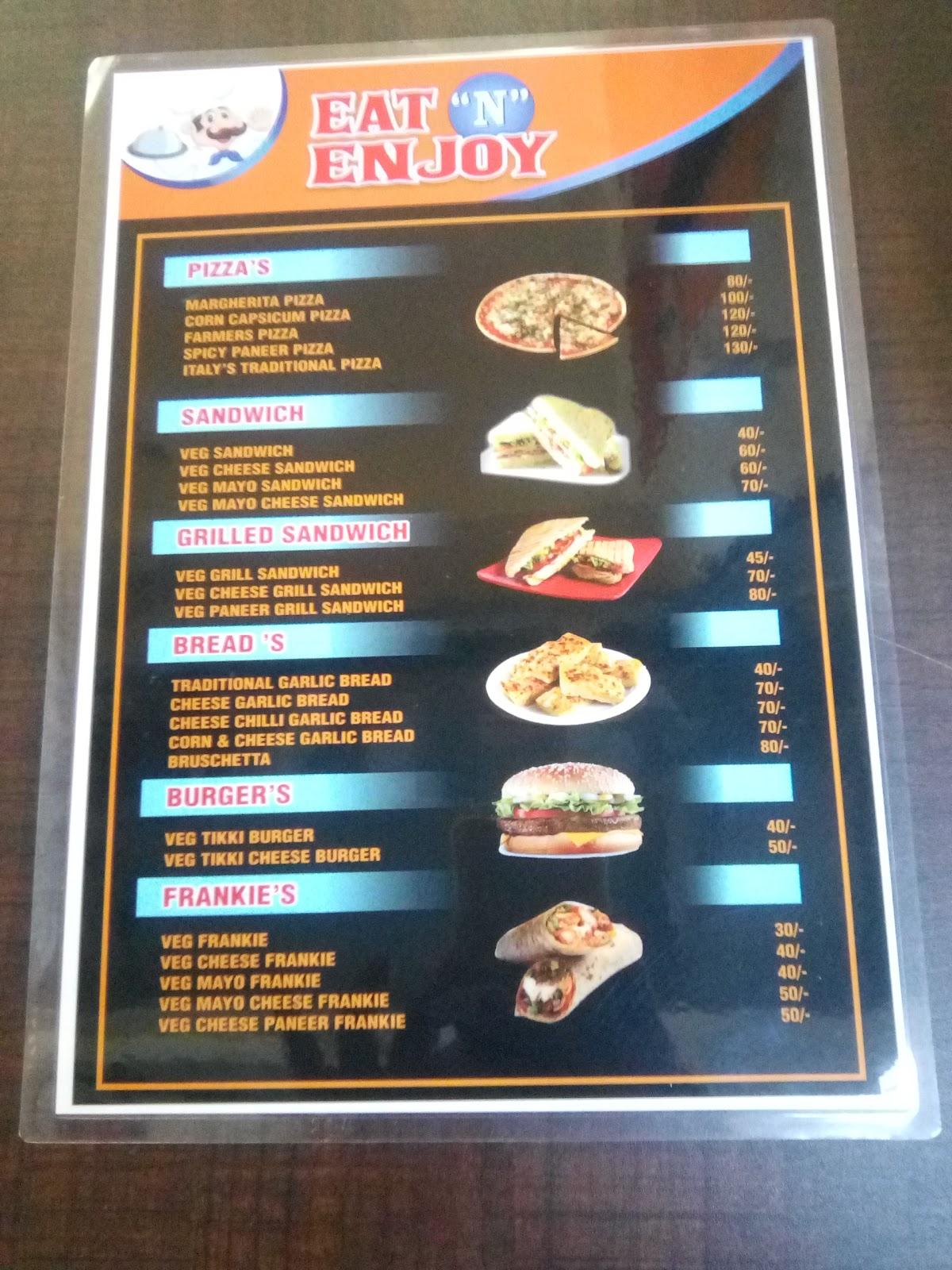 Menu at Eat "N" Enjoy, Vadodara