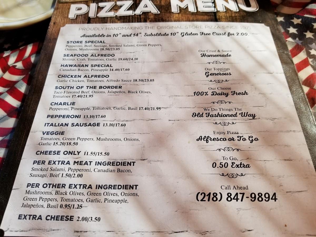 Menu at The Hotel Shoreham pub & bar, Detroit Lakes