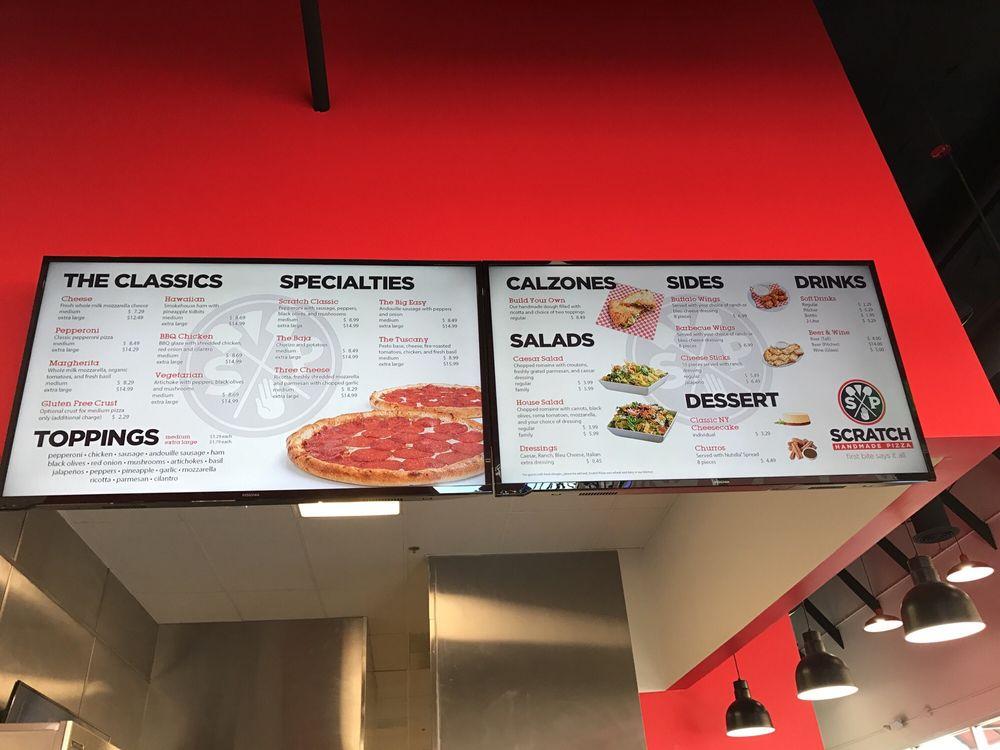 Carta de pizzería Scratch Pizza, Riverside, La Sierra Ave #8