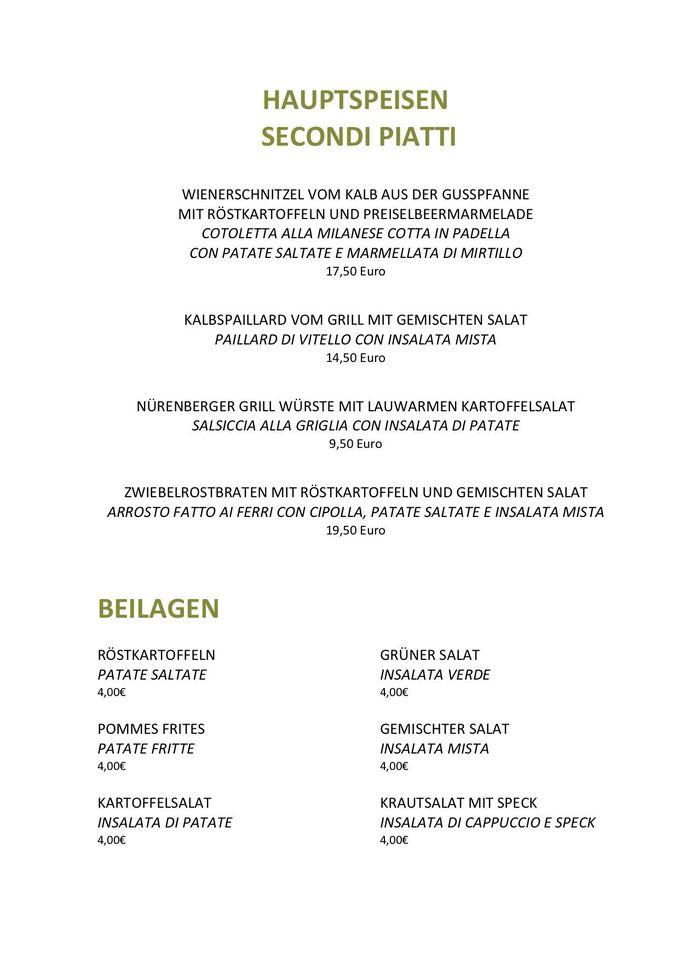 Menu at Gatto Nero - Birreria Forst restaurant, Merano