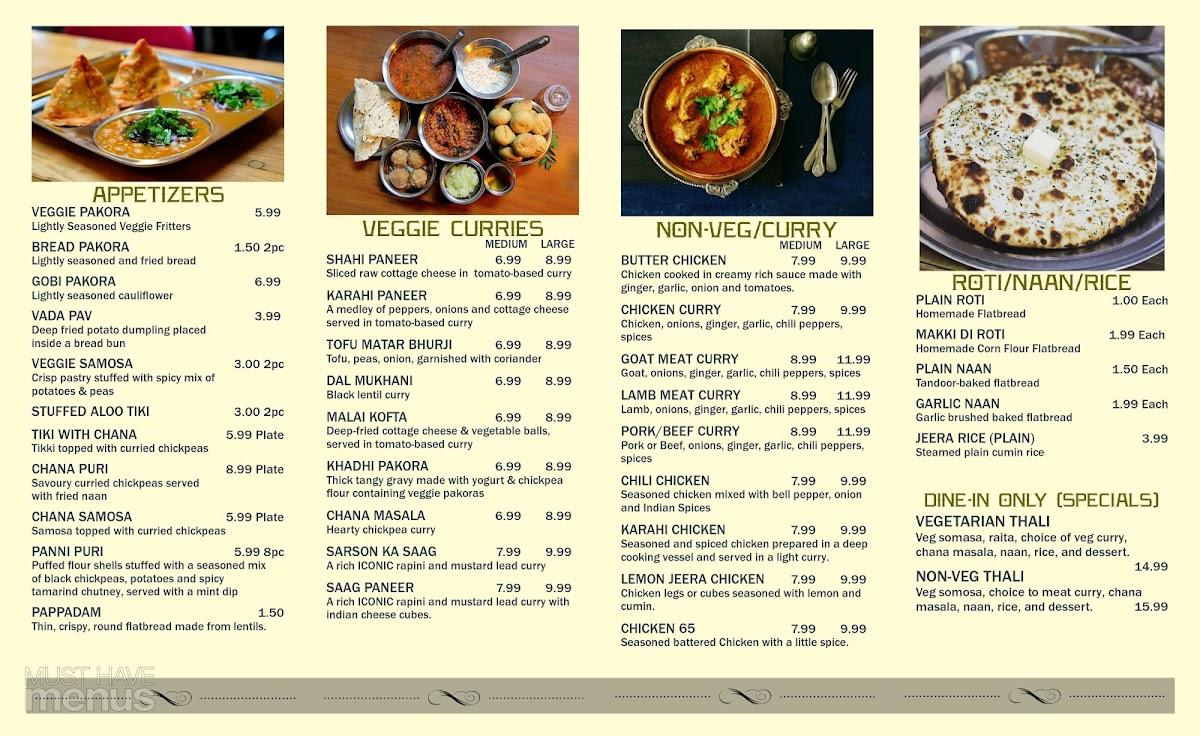 Menu at KV Market, Mansfield