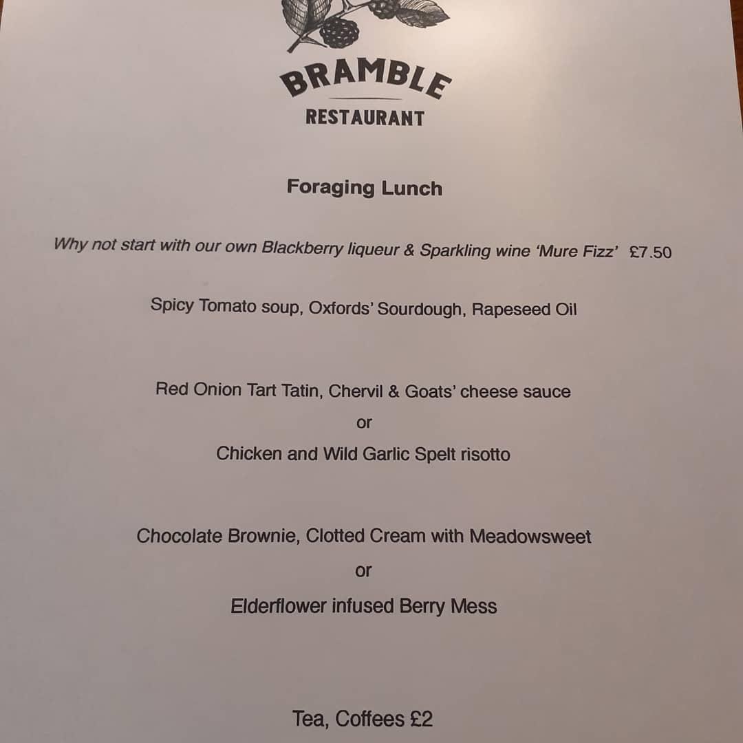 Menu at Bramble Restaurant Sherborne, Sherborne