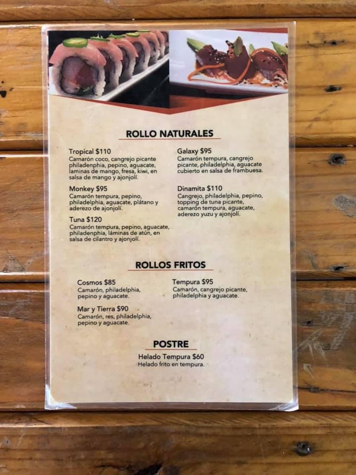 Menu at Claro Fish jr restaurant, La Paz