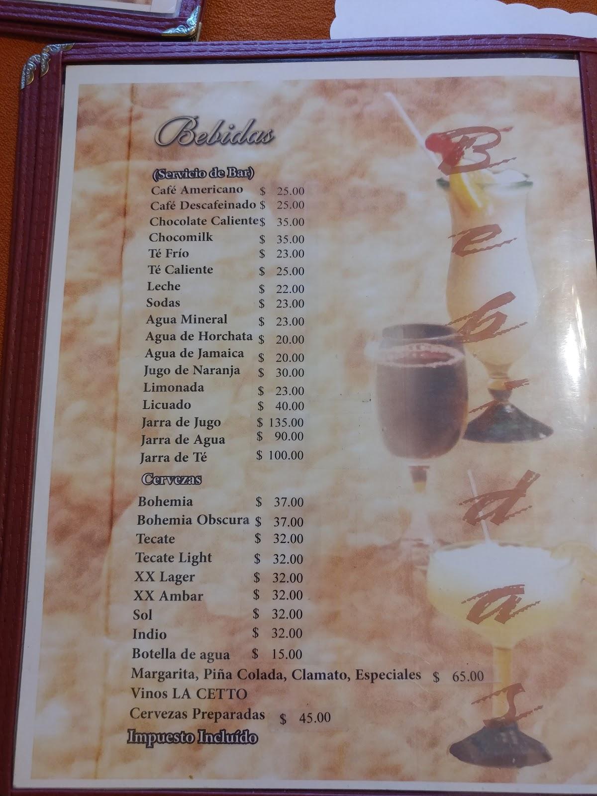 Menu at RESTAURANT LA ESPECIAL, Tijuana, Blvd. Salinas 3600