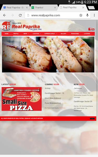 Menu at Real Paprika, Visnagar, Shop 12
