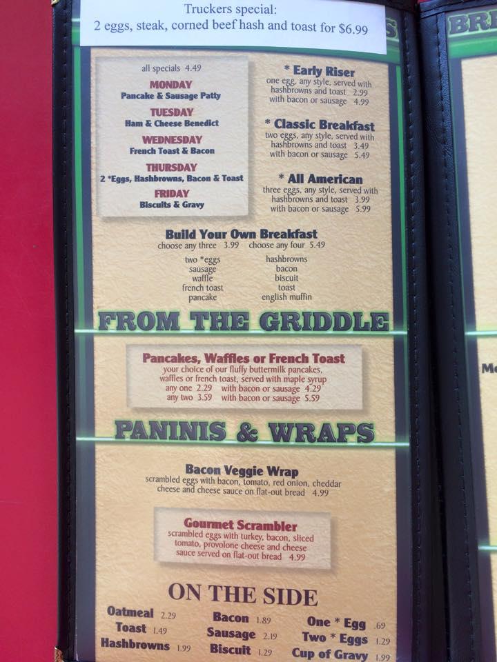 Menu at Route 84 Diner restaurant, Thomson, IL-84