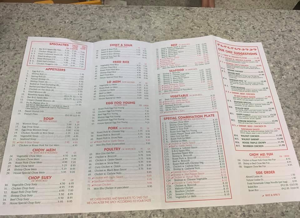 Menu at Panda Kitchen restaurant, Stroudsburg