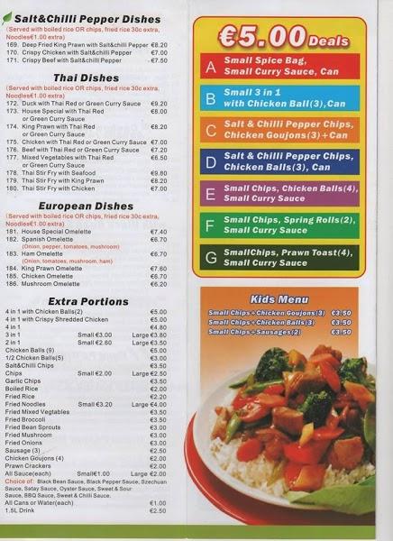 Menu at Super Chef Ashbourne restaurant, Ashbourne