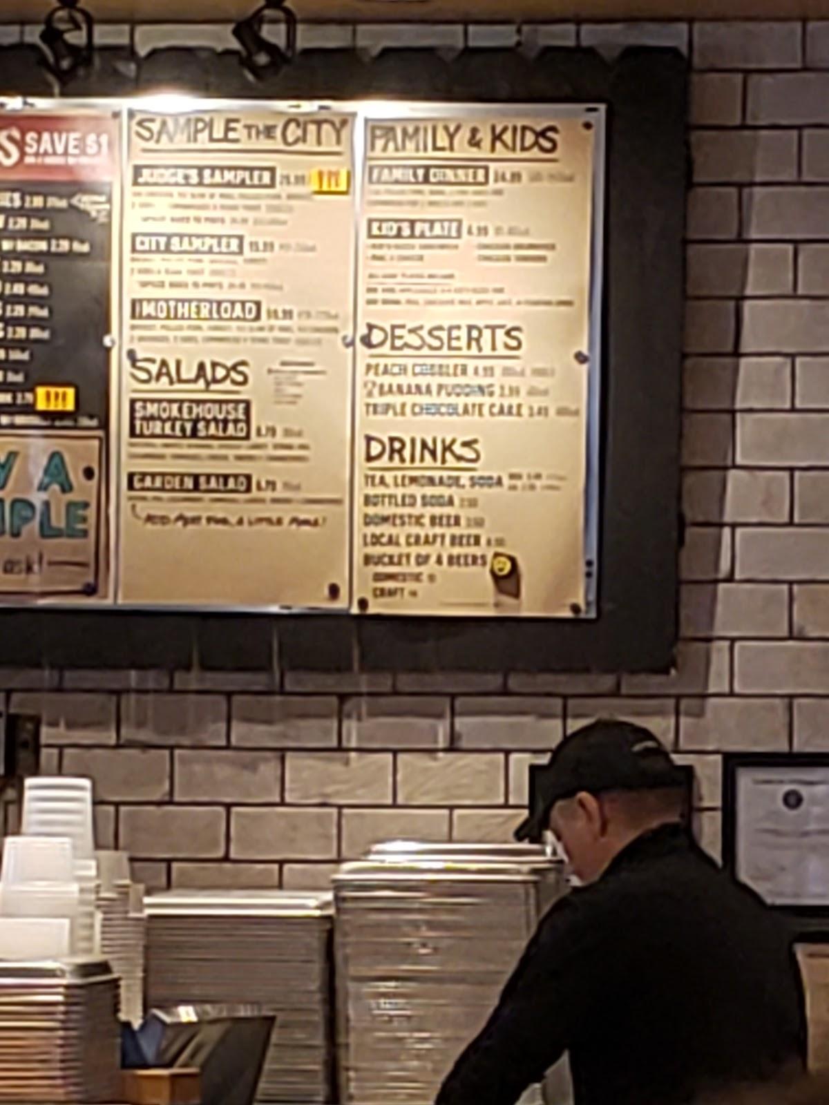 Menu at City Barbeque and Catering, Park Ridge