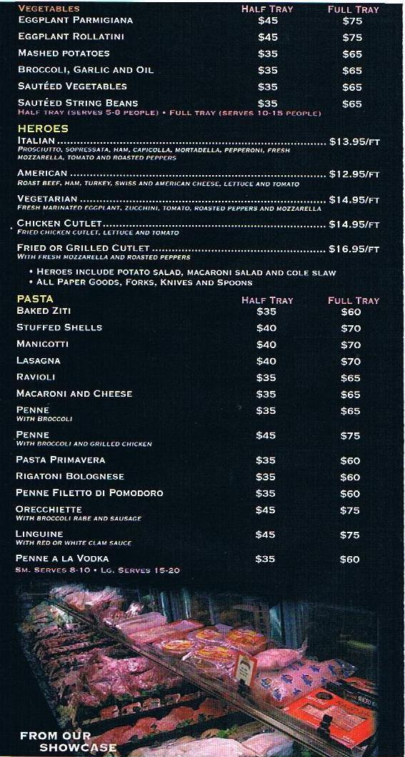 Menu at F And L Deli, Lynbrook