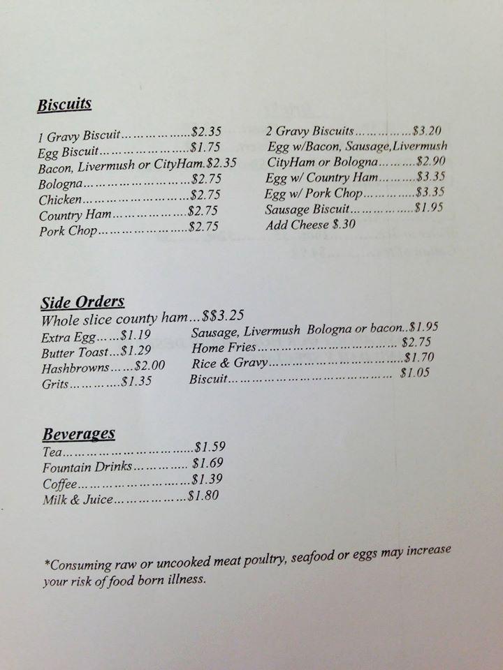 Menu at West Rowan Restaurant, Cleveland